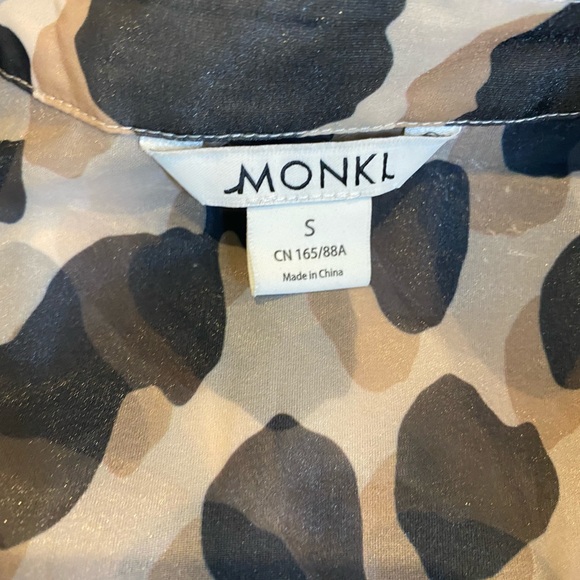 Monki | Dresses | Monki Dress Cheetah Animal Print Sheer Shirt Dress ...
